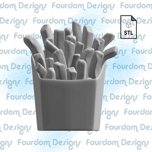 Fries Keychain STL File for 3D Printing - Digital Download - Etsy