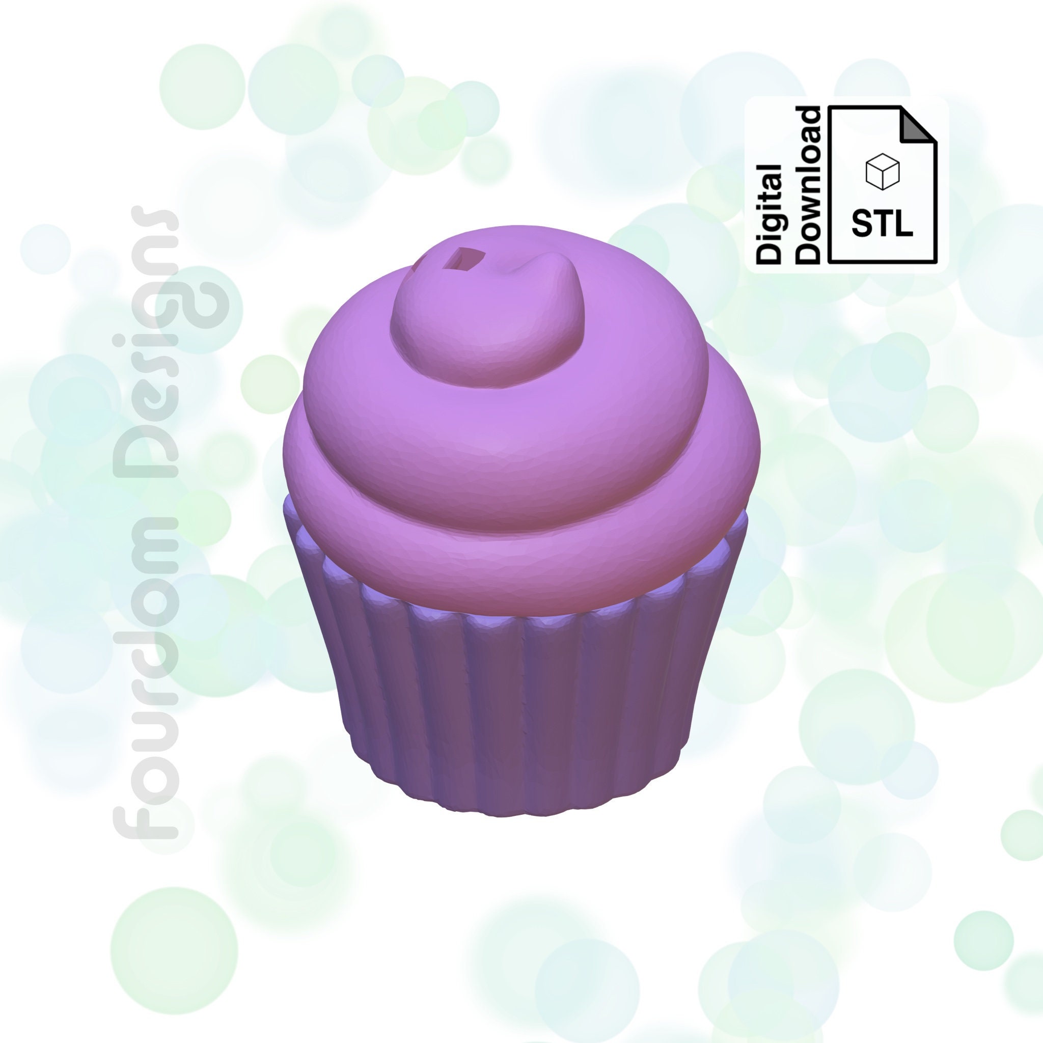 Cupcake Keychain Pill Box STL File: 3D Printing Digital Download - Etsy