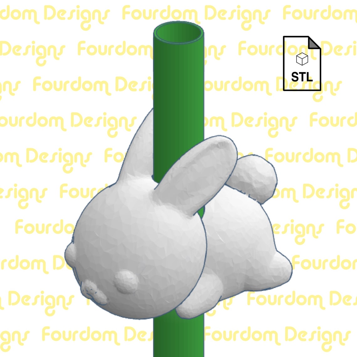 Bunny Straw Topper Straw Buddy STL File for 3D Printing | Etsy