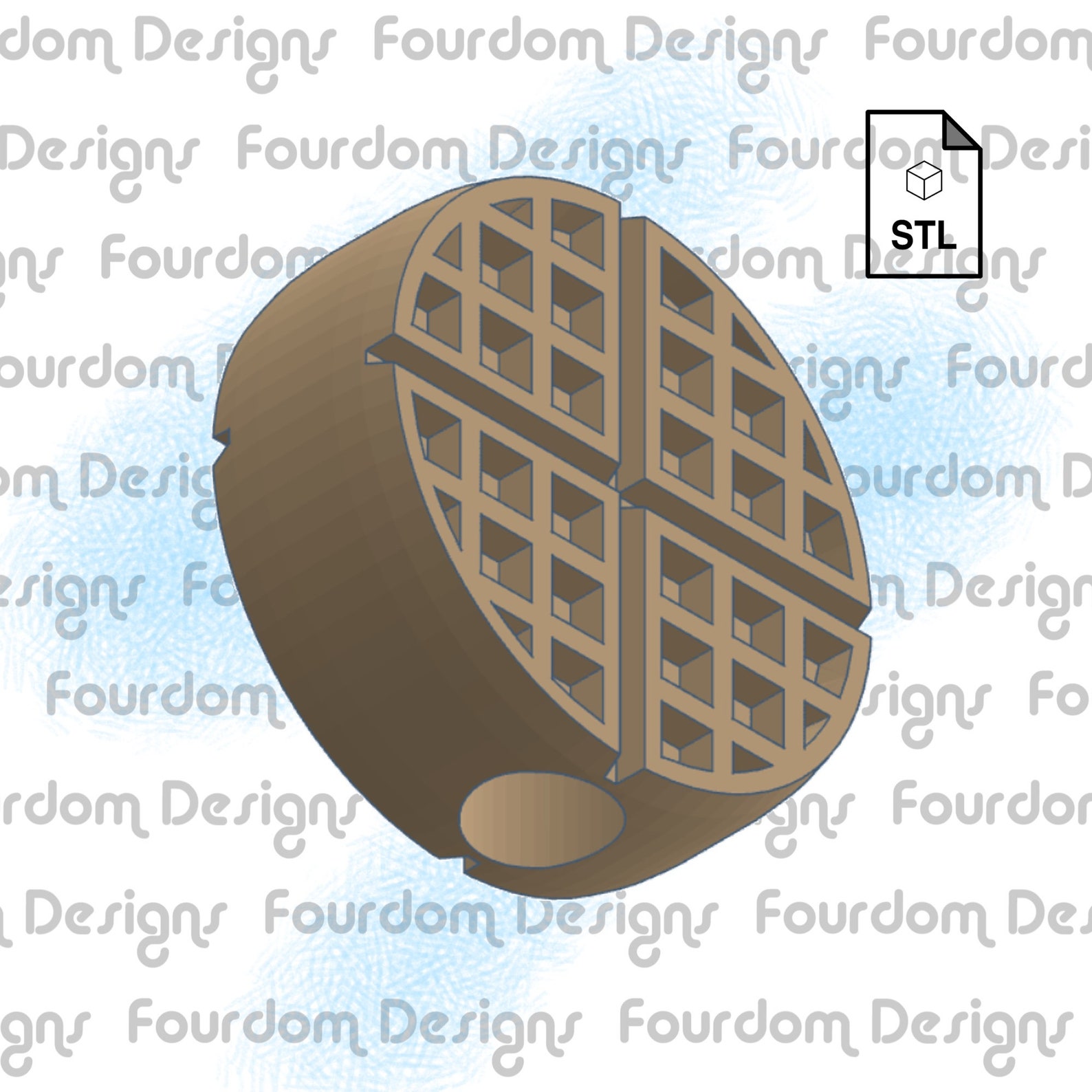 Waffle Straw Topper STL File for 3D Printing - Digital Download - Etsy