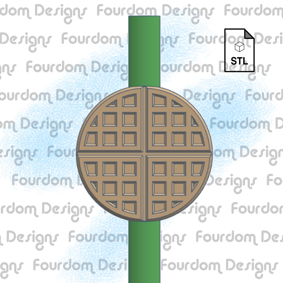 Waffle Straw Topper STL File for 3D Printing Digital - Etsy