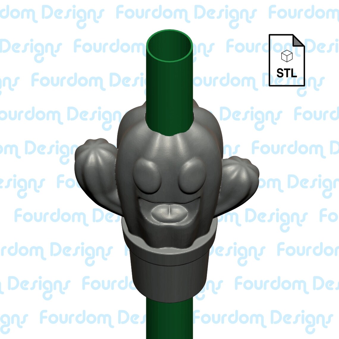 Cactus Kawaii Straw Topper STL File for 3D Printing Digital - Etsy