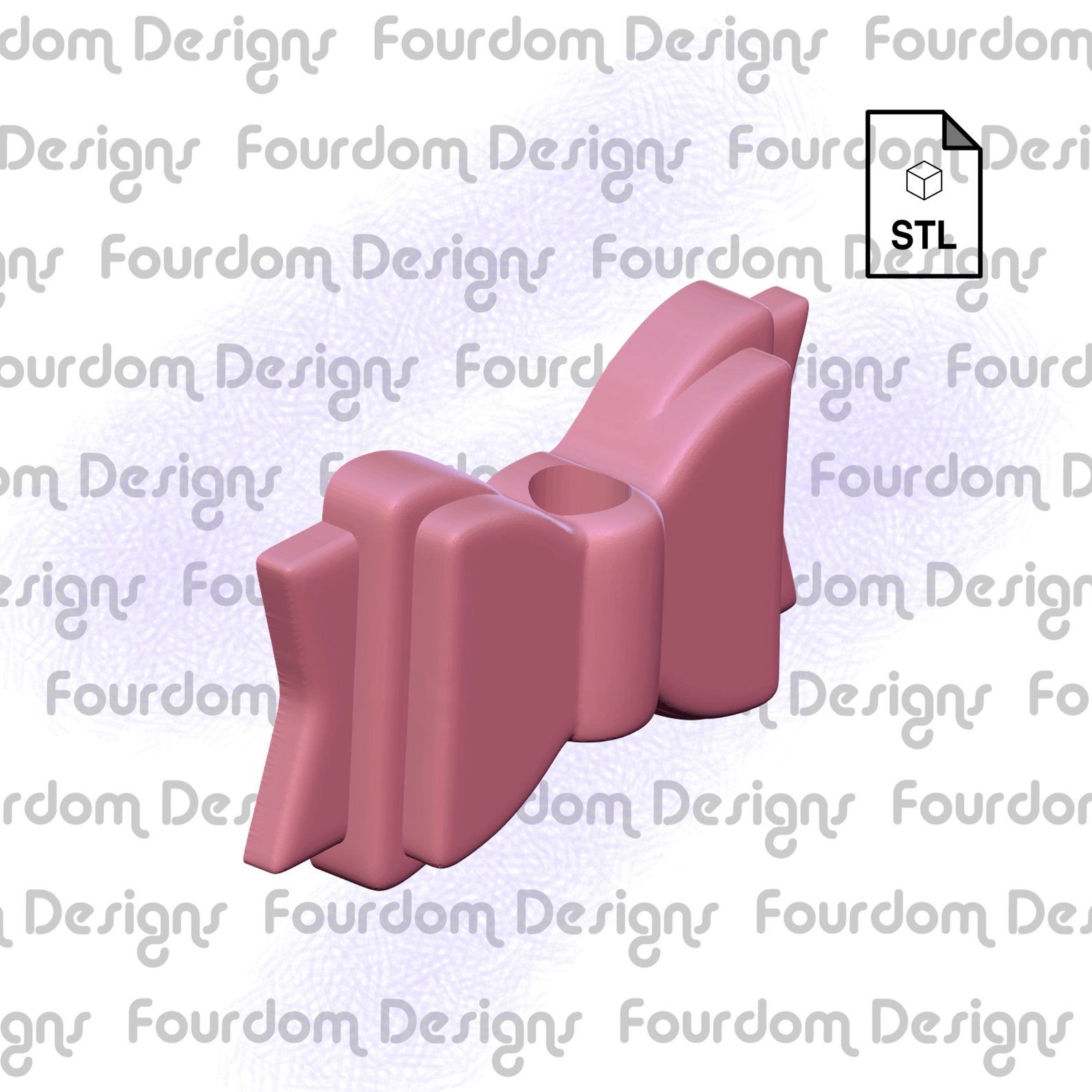 Bow Straw Topper STL File for 3D Printing Digital Download - Etsy