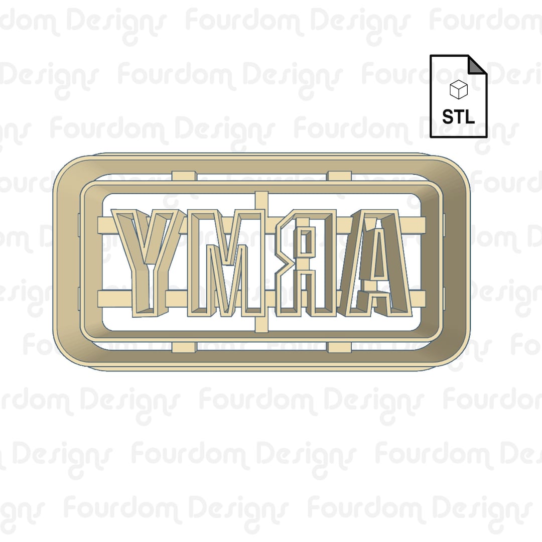 Army Instant Download STL File for Cookie Cutter Fondant Cutter Clay ...