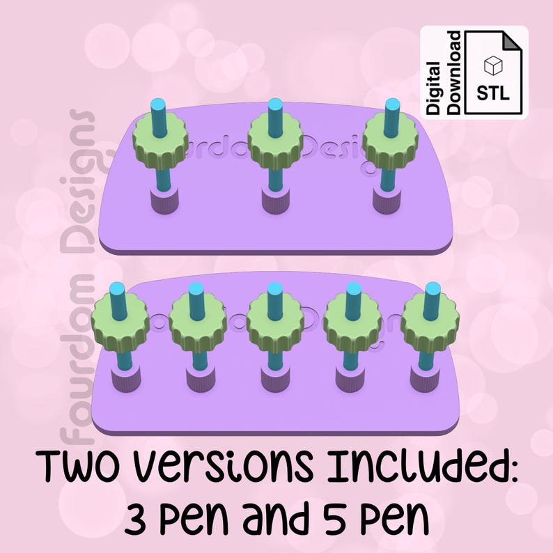 Rhinestone Bling Pen Stand STL File for 3D Printing - Digital Download ...