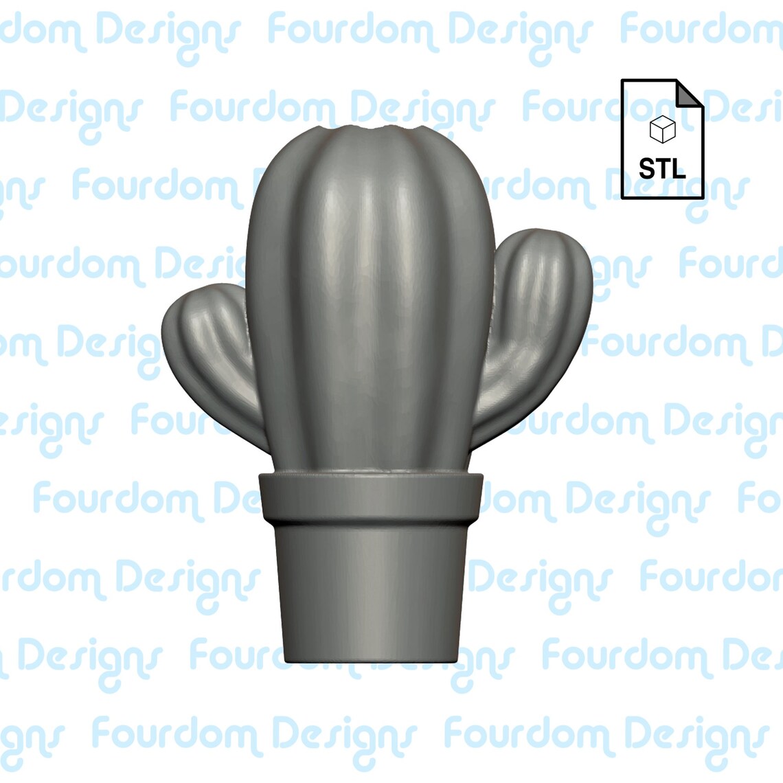 Cactus Kawaii Straw Topper STL File for 3D Printing Digital - Etsy