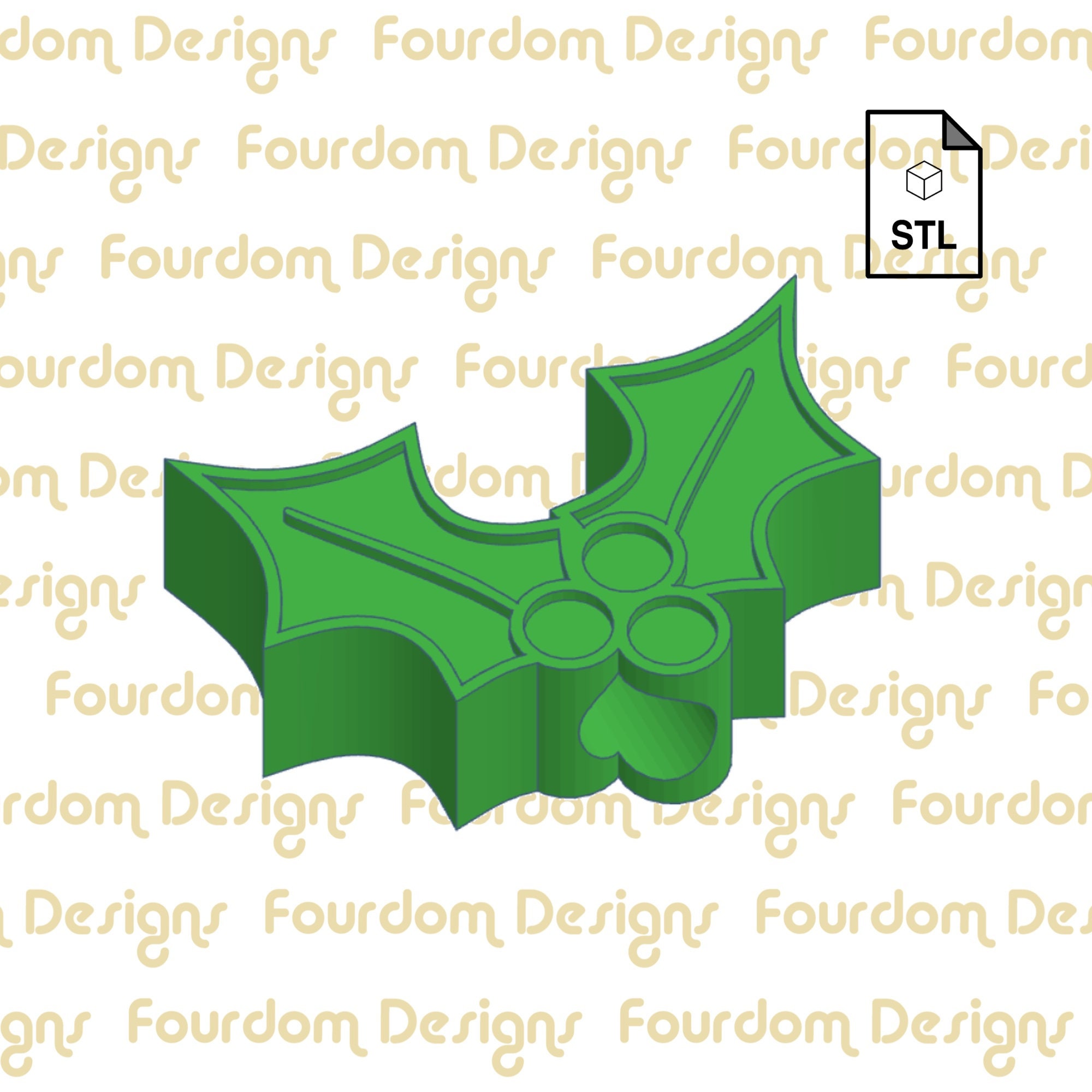 Mistletoe Straw Topper STL File for 3D Printing Digital | Etsy