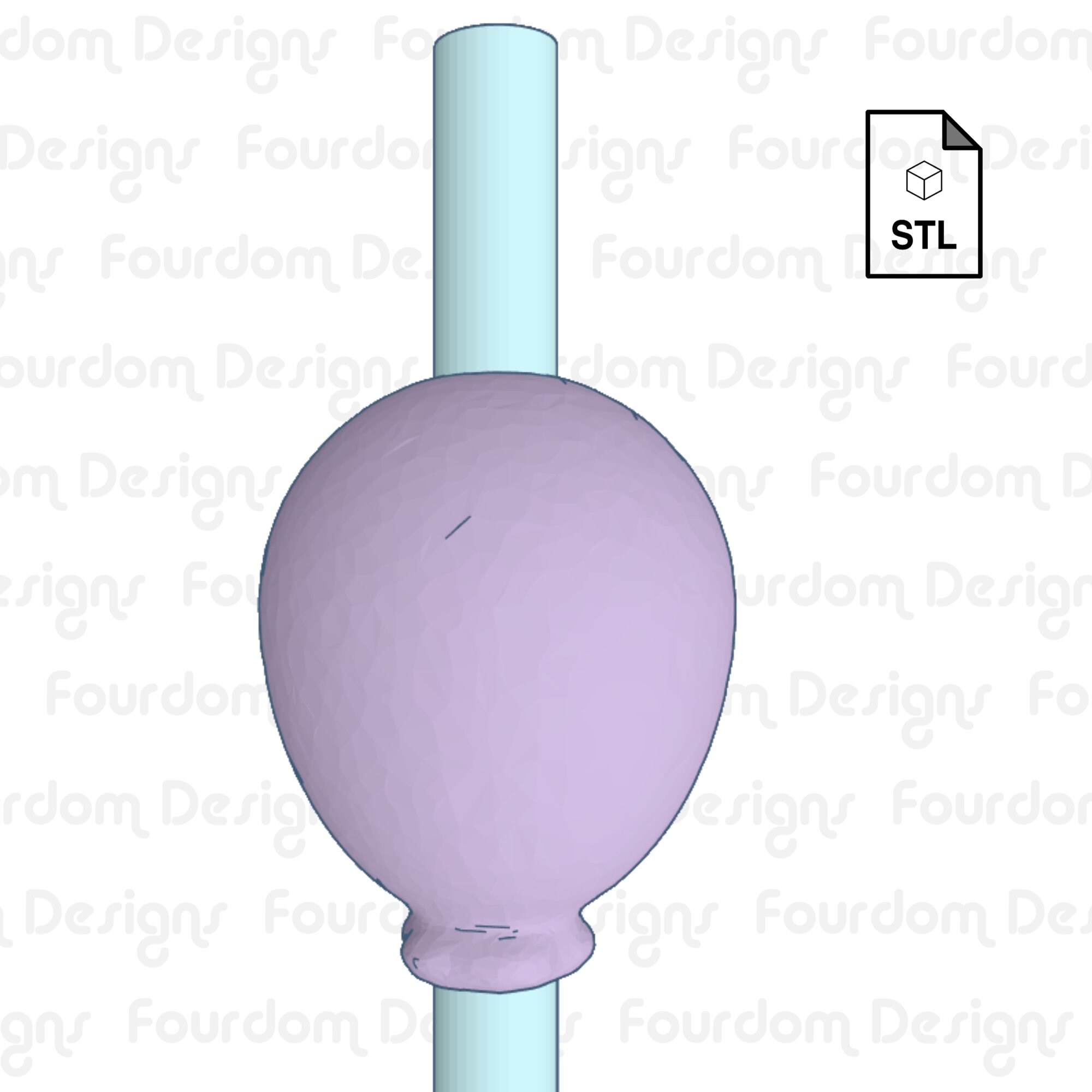Balloon Straw Topper Straw Buddy STL File for 3D Printing | Etsy