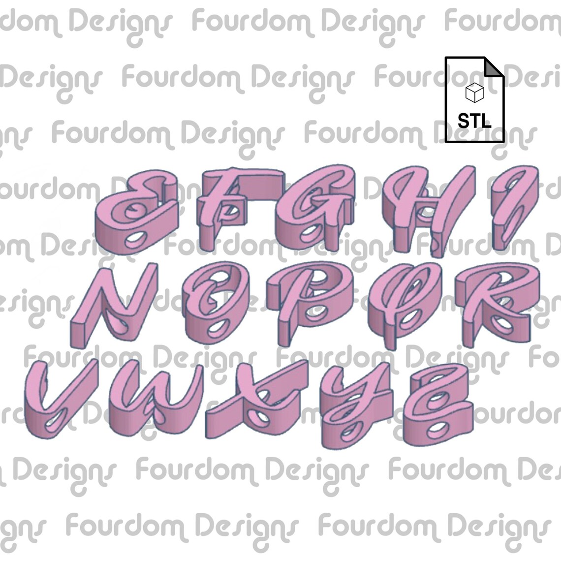 Alphabet Straw Toppers STL File for 3D Printing - Digital Download - Etsy