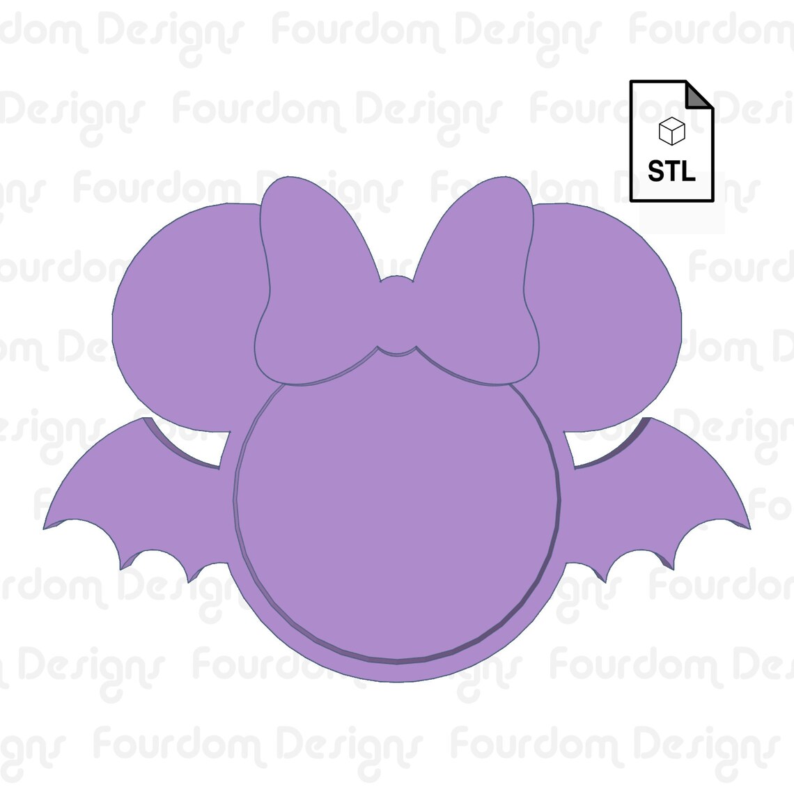Bat Mouse With Bow STL File for 3D Printing for Coaster - Etsy