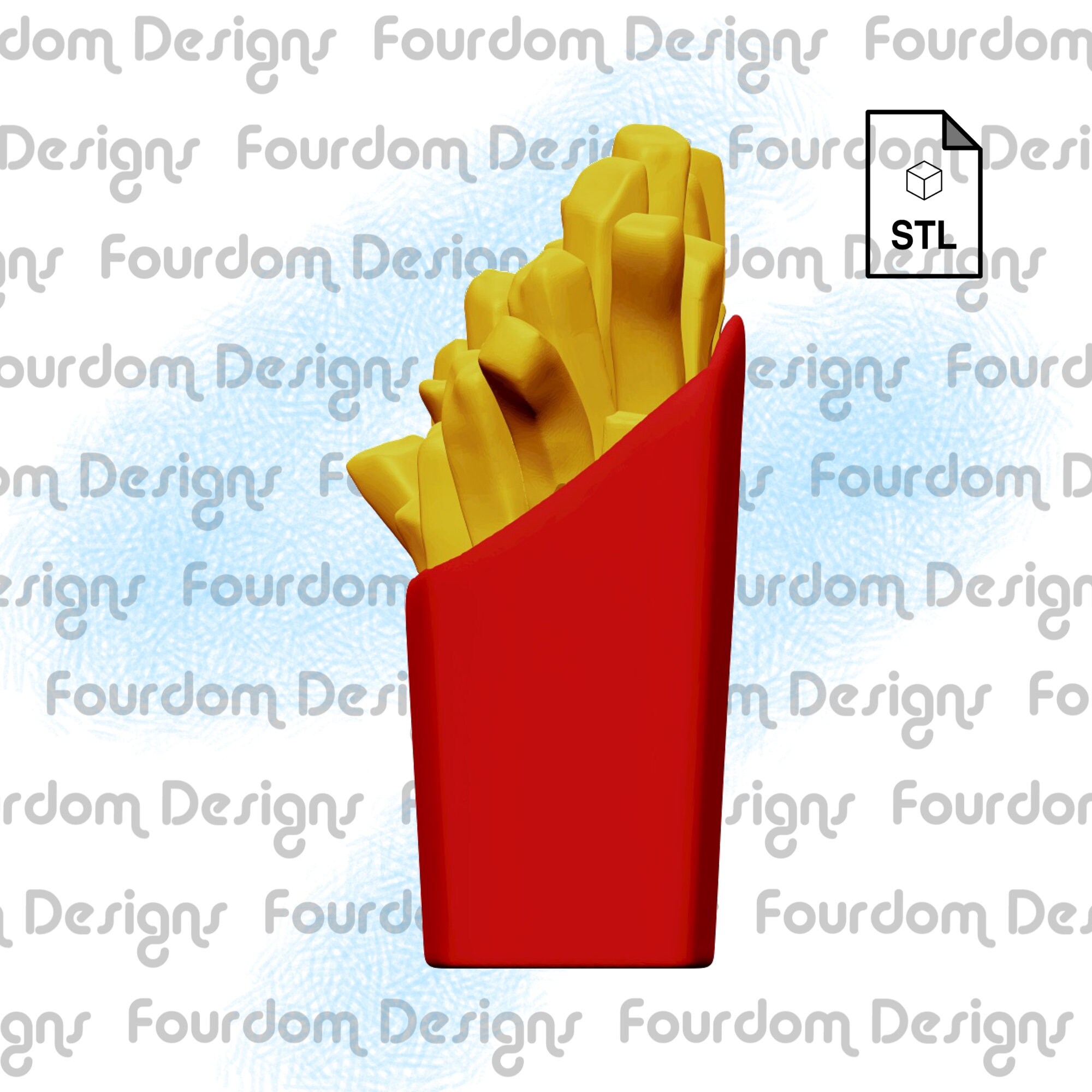 Fries Keychain STL File for 3D Printing Digital Download - Etsy