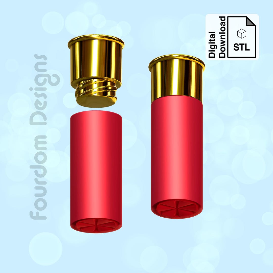 Shotgun Shell Pill Box STL File for 3D Printing (digital Download) - Etsy