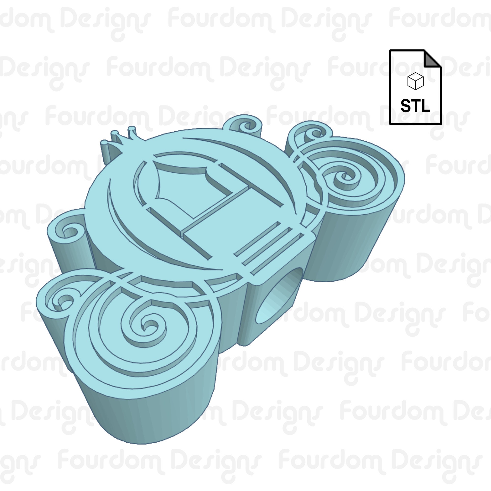 Carriage Straw Topper STL File for 3D Printing - Digital Download - Etsy