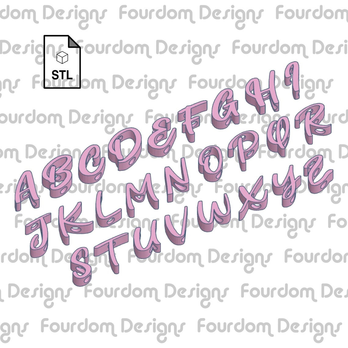 Alphabet Straw Toppers STL File for 3D Printing - Digital Download - Etsy