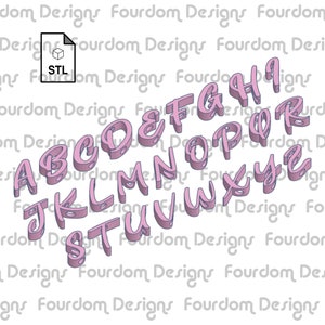 Alphabet Straw Toppers STL File for 3D Printing - Digital Download - Etsy