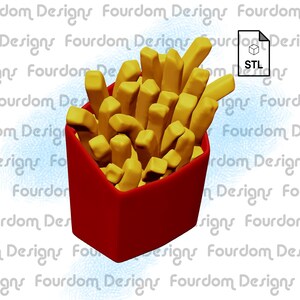 Fries Keychain STL File for 3D Printing - Digital Download - Etsy