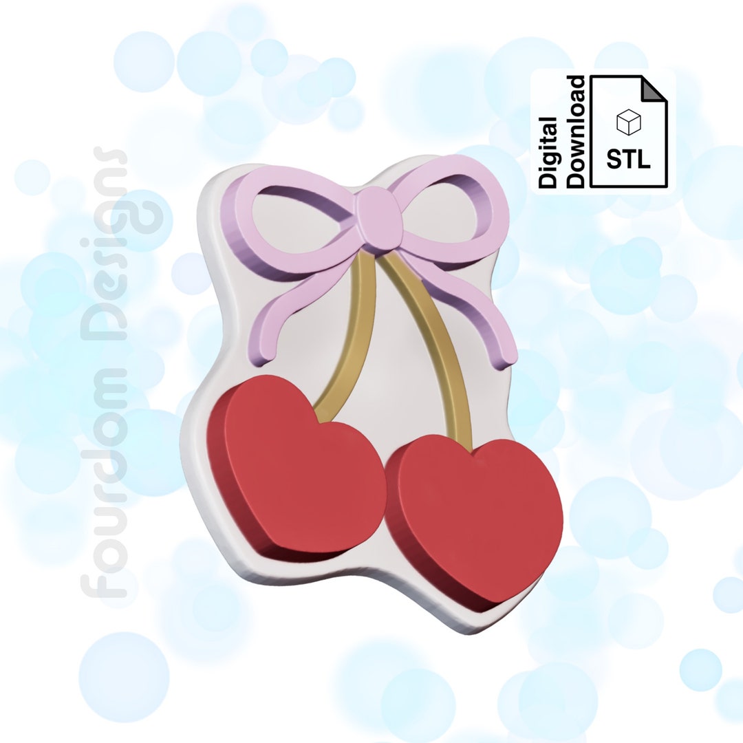 Cherries Bogg Bag Charm STL STL File for 3D Printing - Digital Download ...