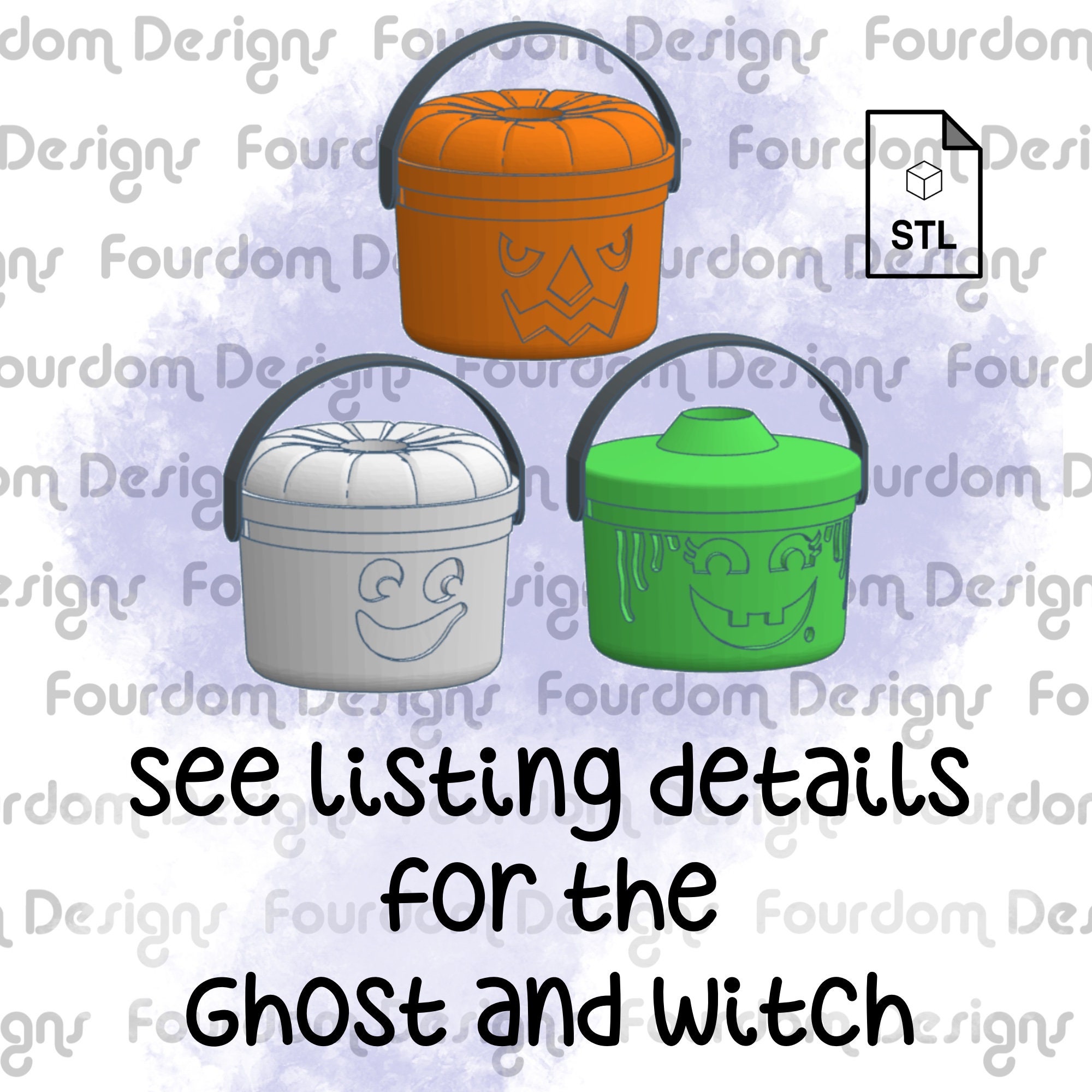 Bucket Pumpkin Straw Topper STL File for 3D Printing Digital - Etsy