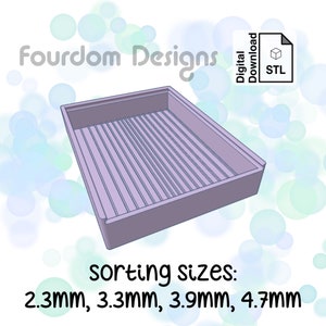 Rhinestone Sorter Tray Diamond Painting Tray STL File for 3D Printing ...