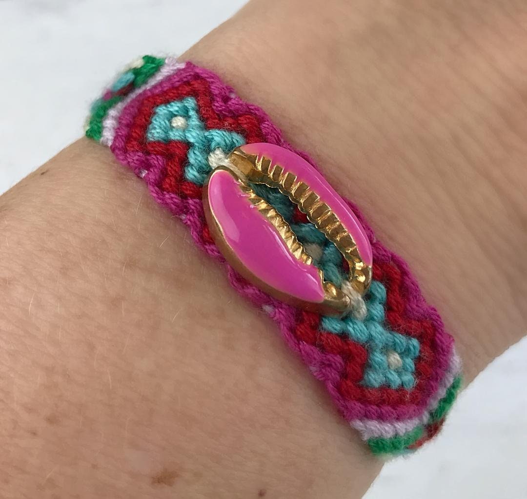 Shell Friendship Armband Cowrie armband kleurrijke shell - Etsy Nederland