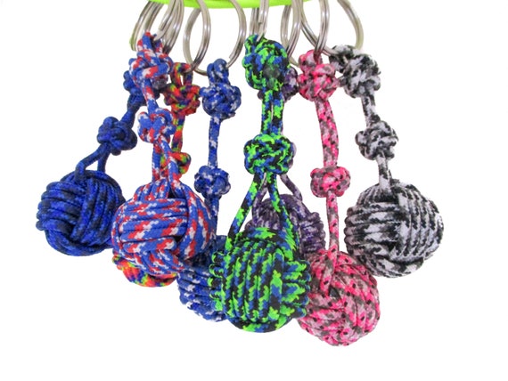 Monkey Fist Key Chain Nautical Knot Keychain Paracord | Etsy