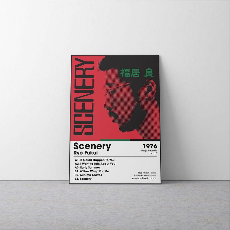 Ryo Fukui Scenery and Mellow Dream Album Poster Retro Japanese Jazz ...