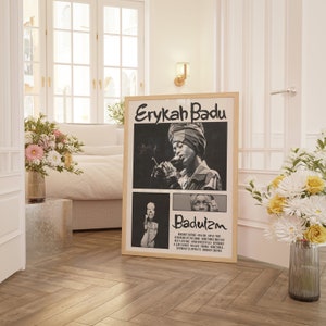 Erykah Badu - Baduizm Poster | Retro 90s Neo-soul Wall Art - Etsy
