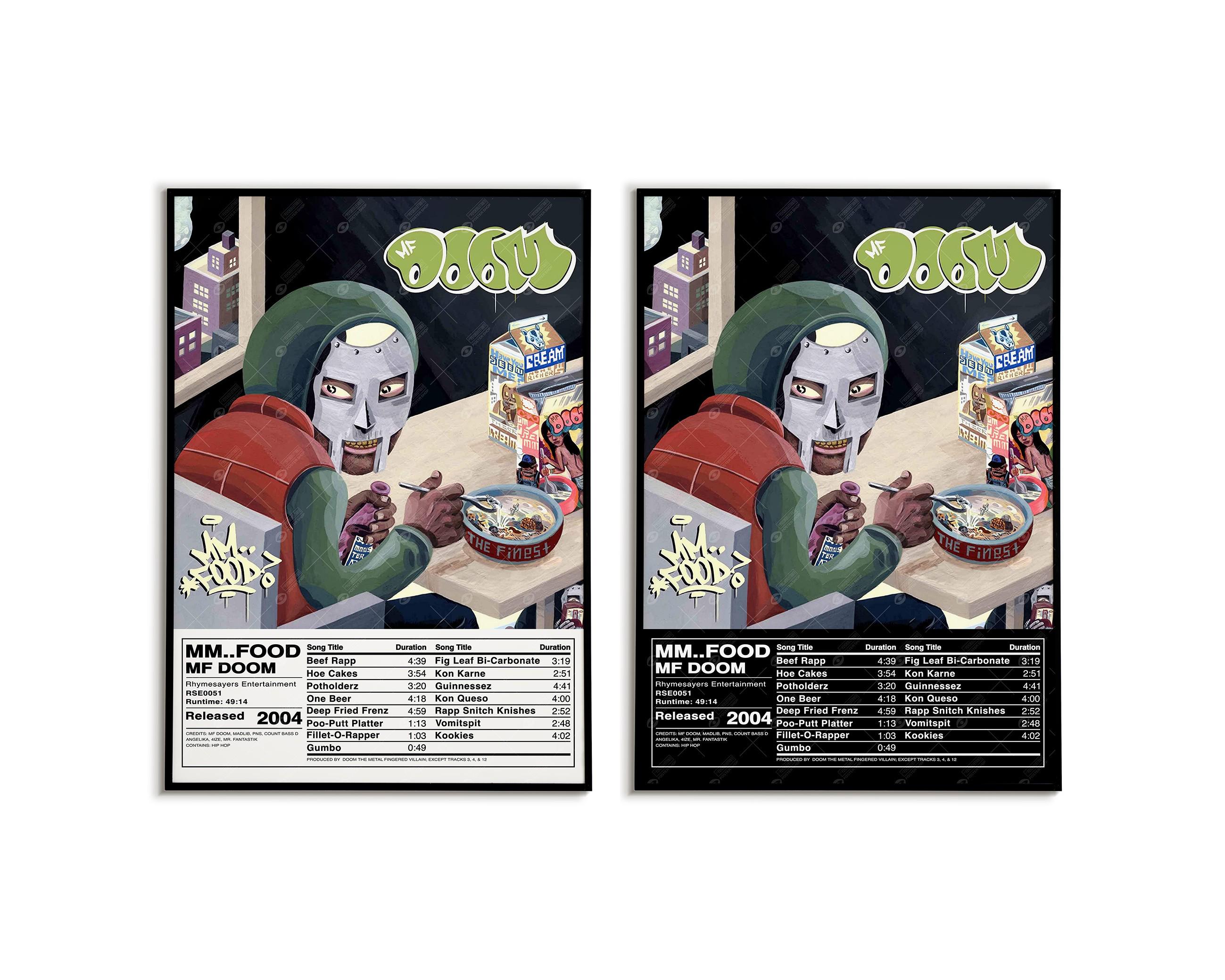 MF DOOM - Mm..food Nutrition Facts Poster | East Coast Hip Hop Album ...