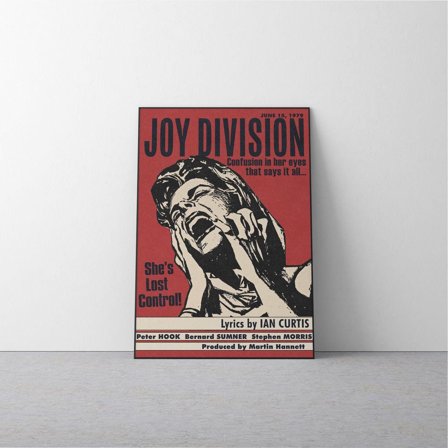 Joy Division She's Lost Control Poster Paperback Pulp Horror Wall Art - Etsy