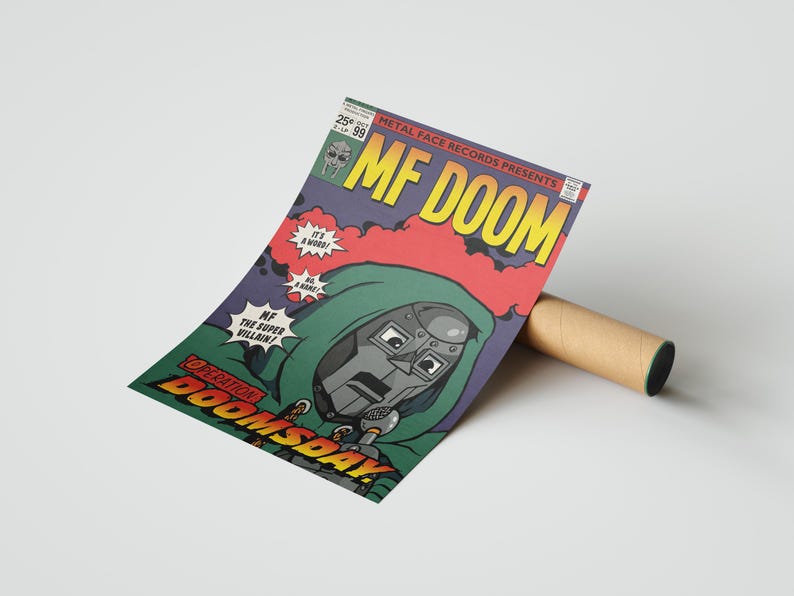 MF DOOM Operation Doomsday Poster | Retro 90s Hip Hop Comic Book Wall ...