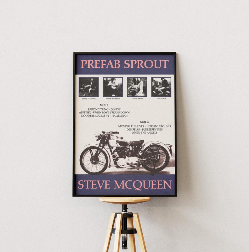 Prefab Sprout Steve Mcqueen Album Poster | Retro 80s Jangle Pop Music ...