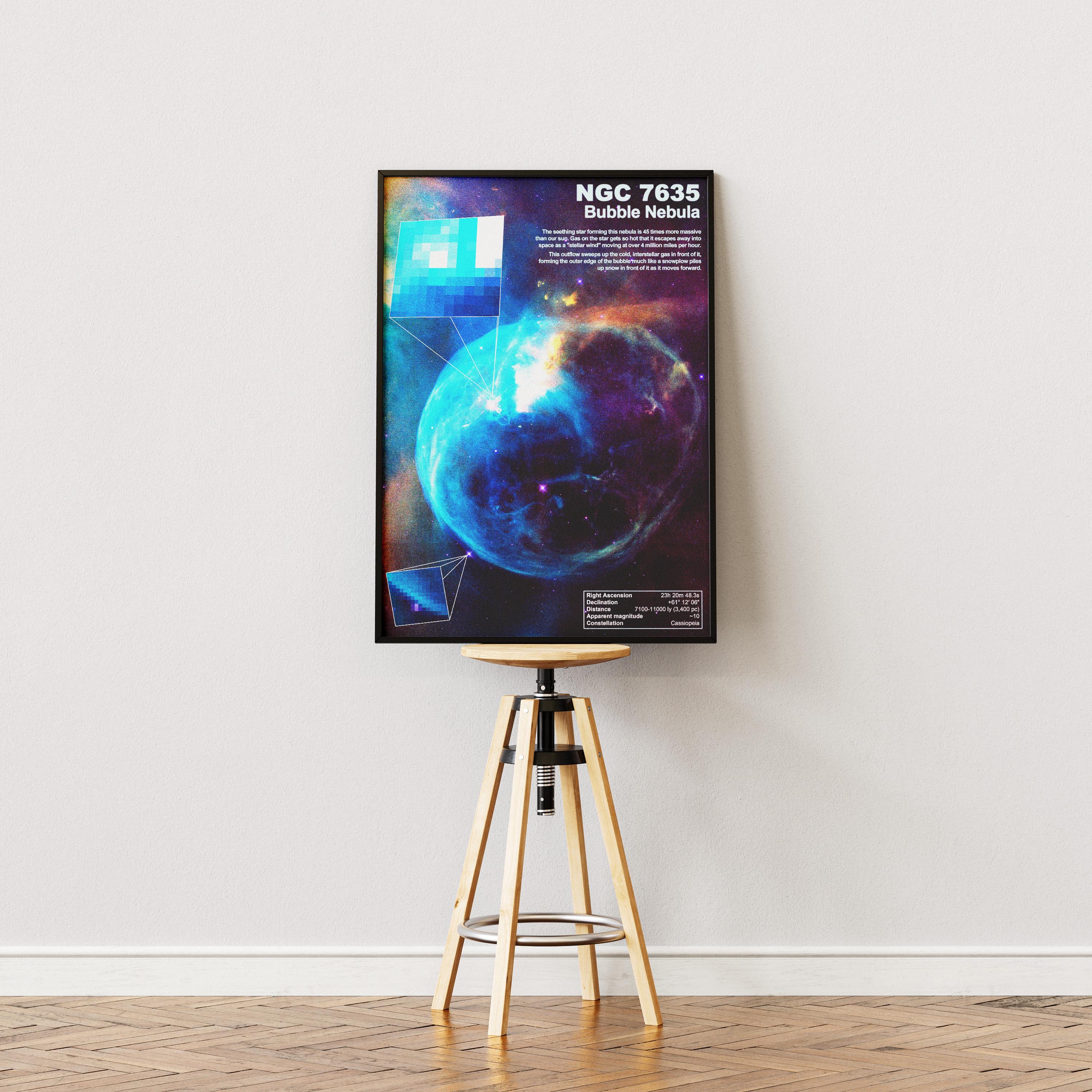 Bubble Nebula Poster | Space Art Print - Etsy