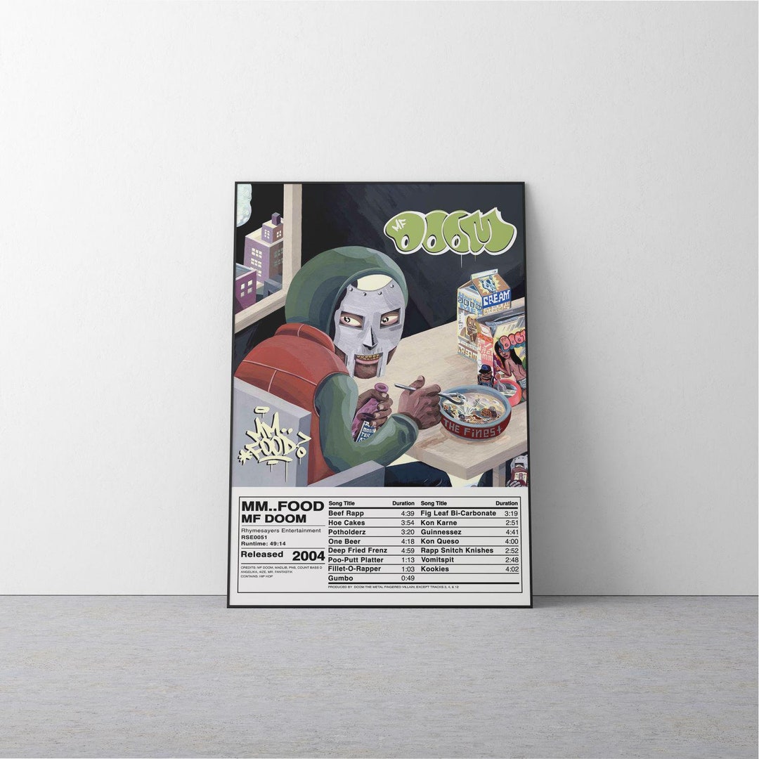 MF DOOM Mm..food Nutrition Facts Poster East Coast Hip Hop Wall Art - Etsy
