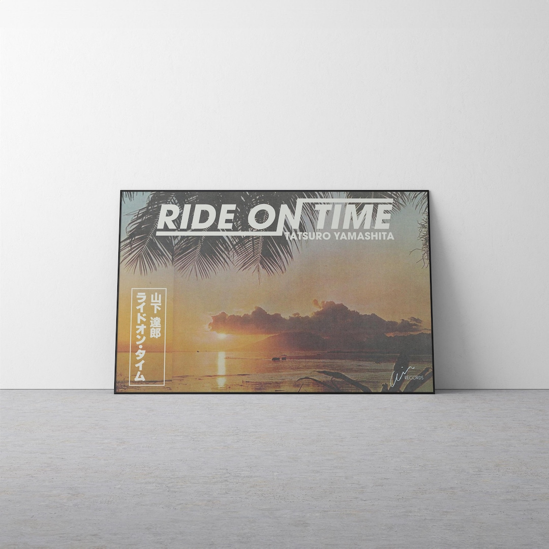 Tatsuro Yamashita Ride on Time Poster | Retro Japanese City Pop Wall ...