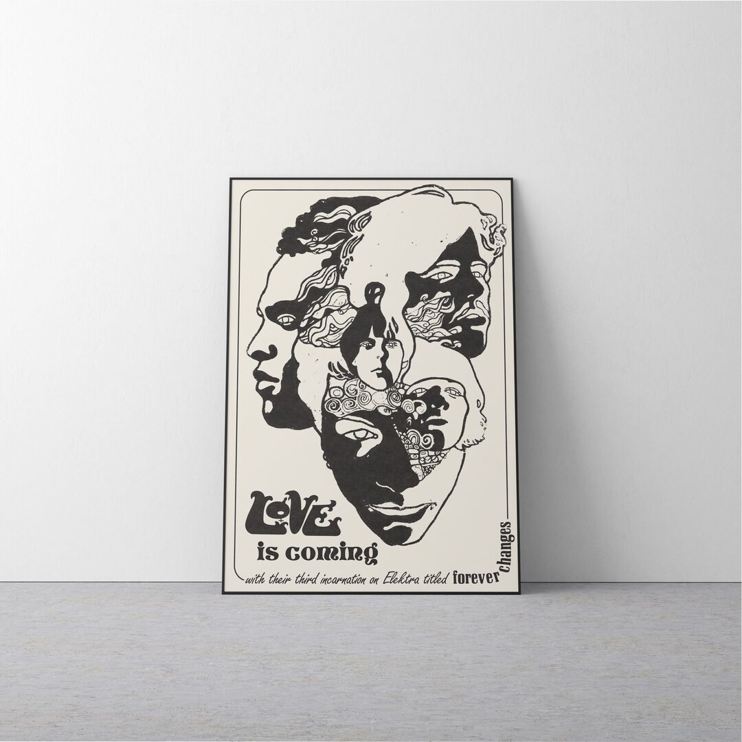 Love Forever Changes Poster Vintage Psychedelic 60s Wall Art - Etsy