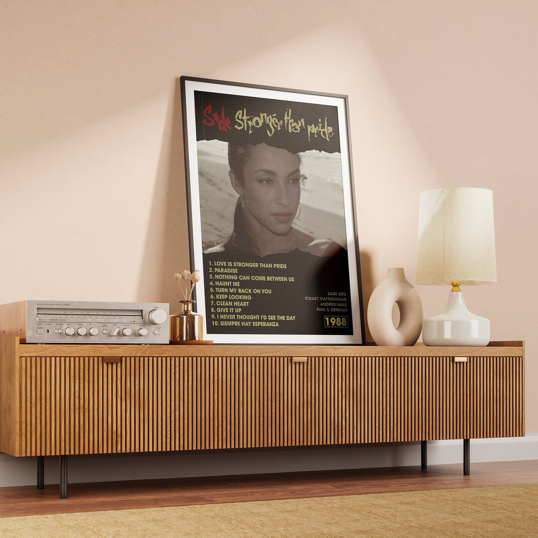 Sade Stronger Than Pride Poster Printable Wall Art Album Cover Poster ...