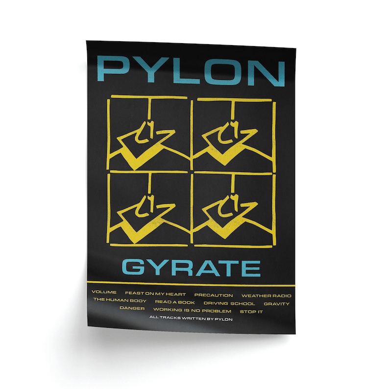 Pylon Gyrate Album Poster | 80s Post-punk New Wave Music Wall Art - Etsy