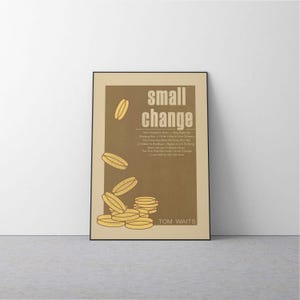 Tom Waits - Small Change Poster | Mid-century Modern Art Book Cover - Etsy