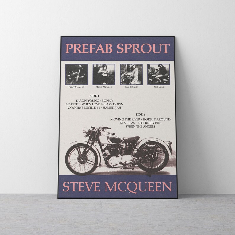 Prefab Sprout Steve Mcqueen Album Poster | Retro 80s Jangle Pop Music ...