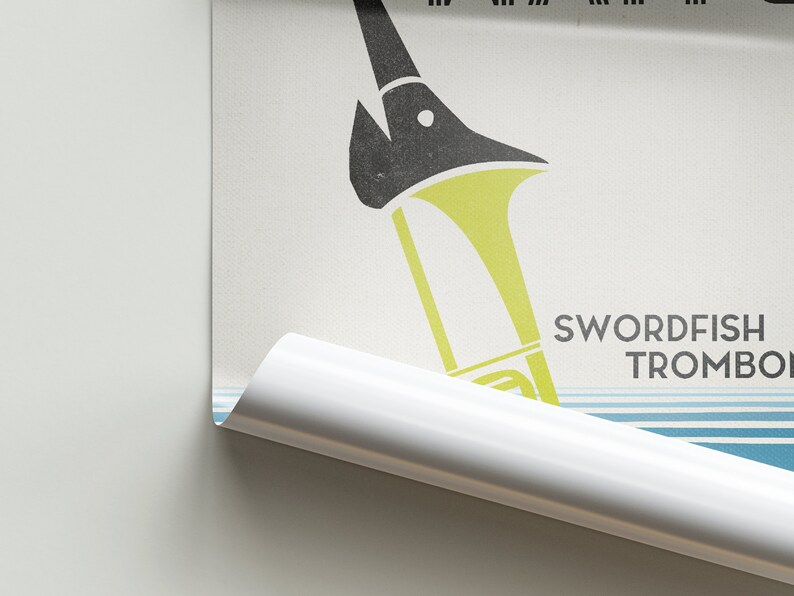 Tom Waits Swordfish Trombones Poster | Retro 70s Singer Songwriter Wall ...