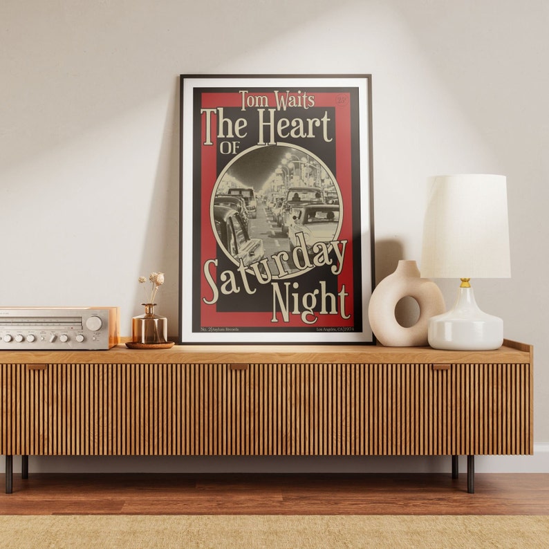 Tom Waits - Heart of Saturday Night Poster | Vintage Paperback Book Art ...