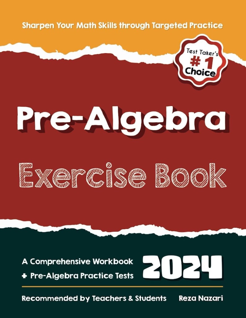 Pre-algebra Exercise Book: A Comprehensive Workbook + Prealgebra ...
