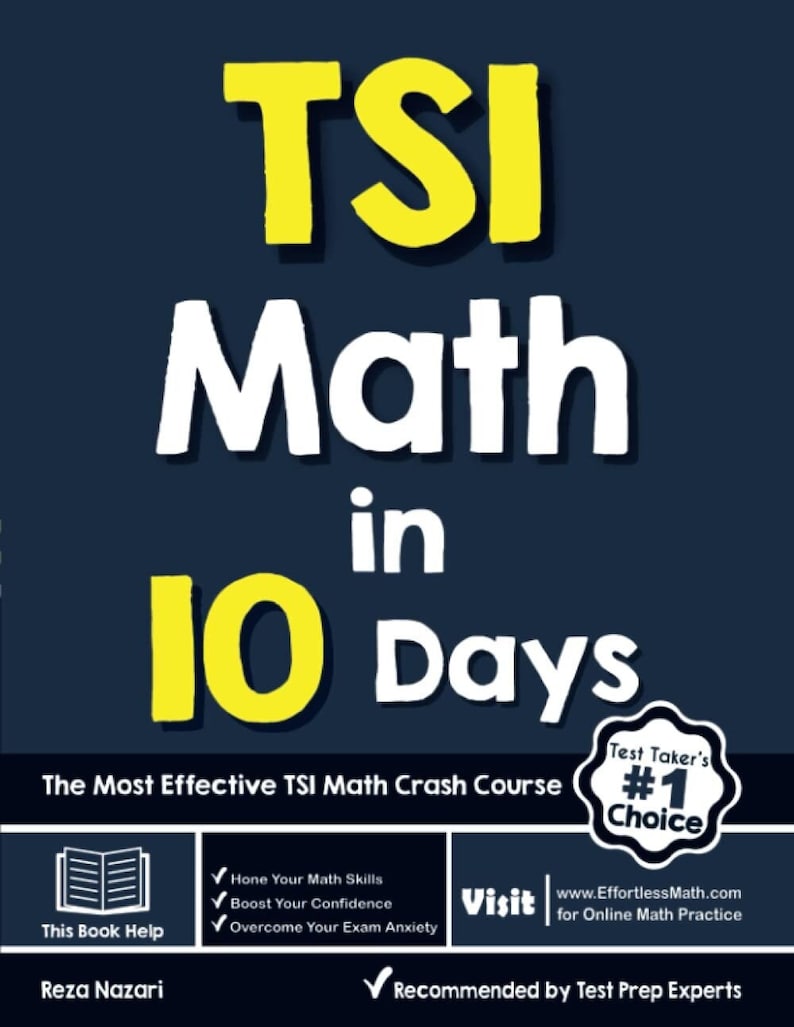 TSI Math in 10 Days: the Most Effective TSI Math Crash Course - Etsy