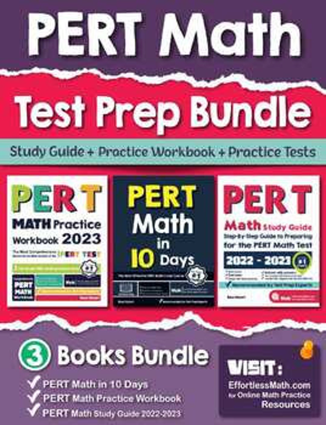 PERT Math Test Prep Bundle: Study Guide + Practice Workbook + Practice ...