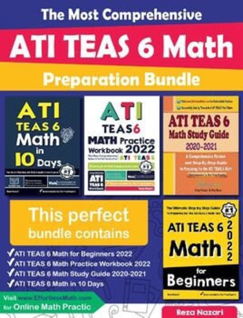 The Most Comprehensive ATI TEAS 6 Math Preparation Bundle - Etsy