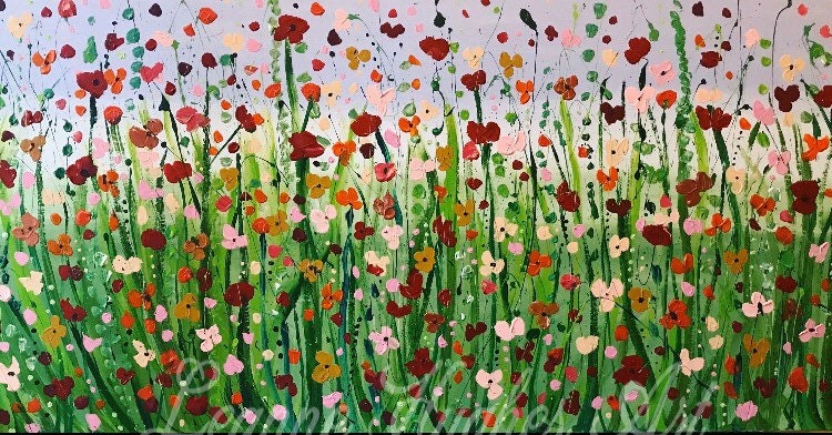 Blooms in Autumn. Large Floral Abstract Painting. Flowers | Etsy