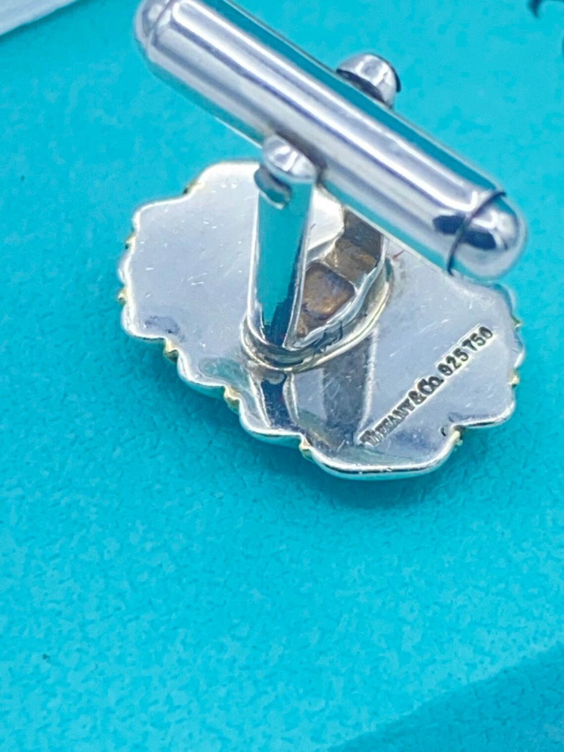 Tiffany & Co Sliver/ 18K Gold Clifflinks - Etsy