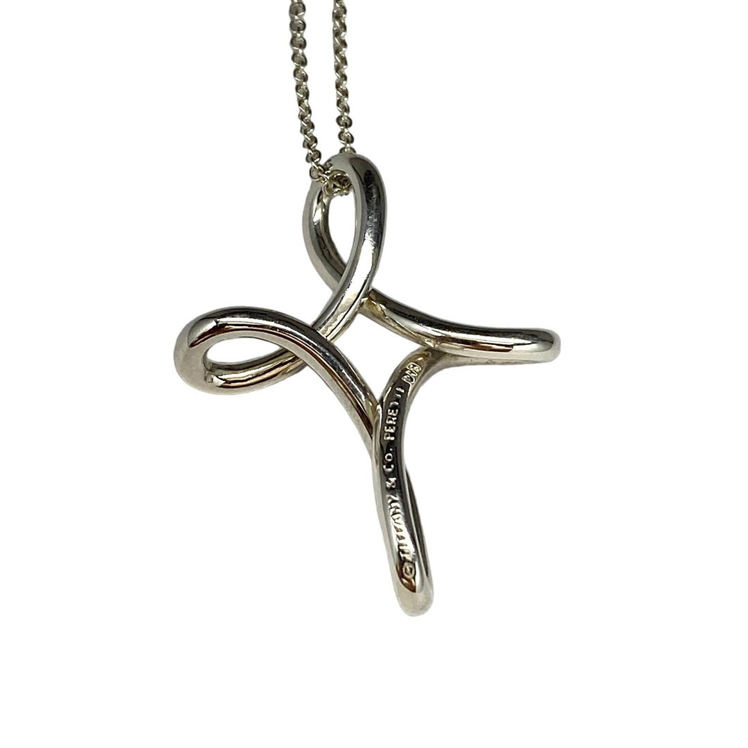 Tiffany & Co Elsa Peretti Silver Infinity Cross Pendant Necklace - Etsy
