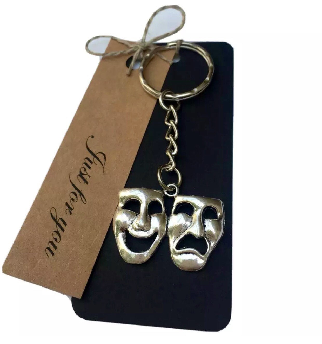Drama Keyring Theatre Comedy Tragedy Inspirational Keychain Teacher ...