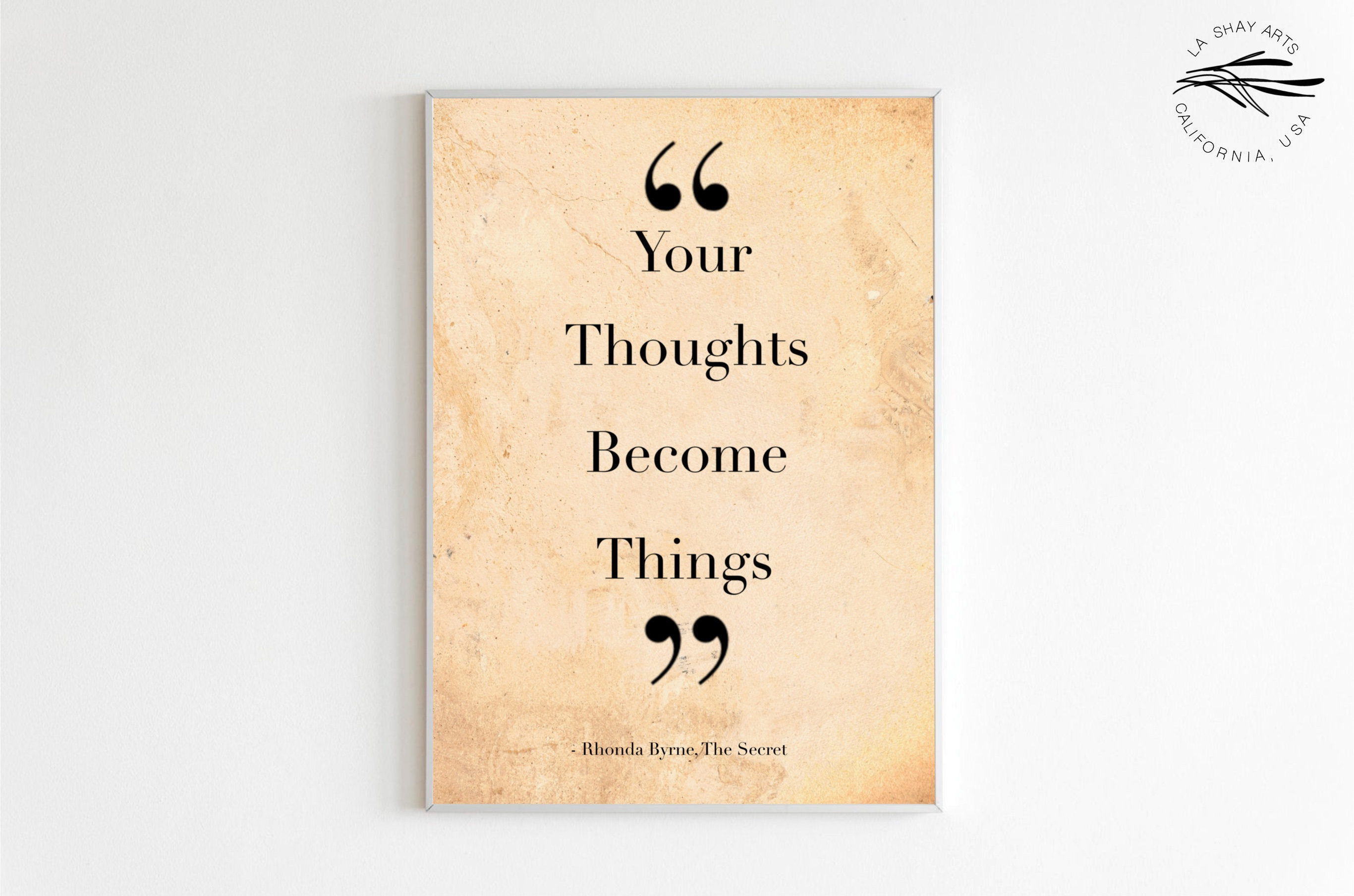 Your Thoughts Become Things Print Minimal Art Instant - Etsy